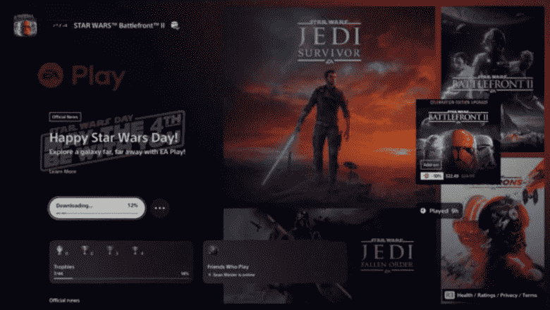 Publicidad en la interfaz de PS5 con la última actualización